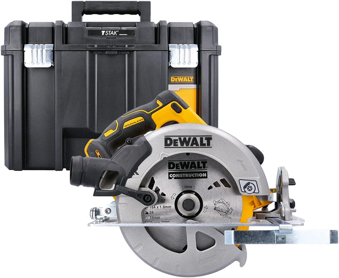 Dewalt DCS572N 18v XR Brushless 184mm Circular Saw + Guide Rail Base ...