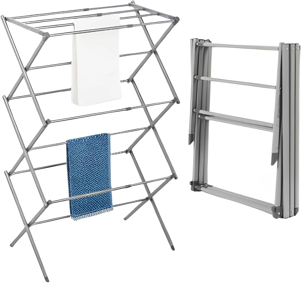 Meown 3 Tier Extendable Indoor/Outdoor Airer -Drying Space - Laundry ...