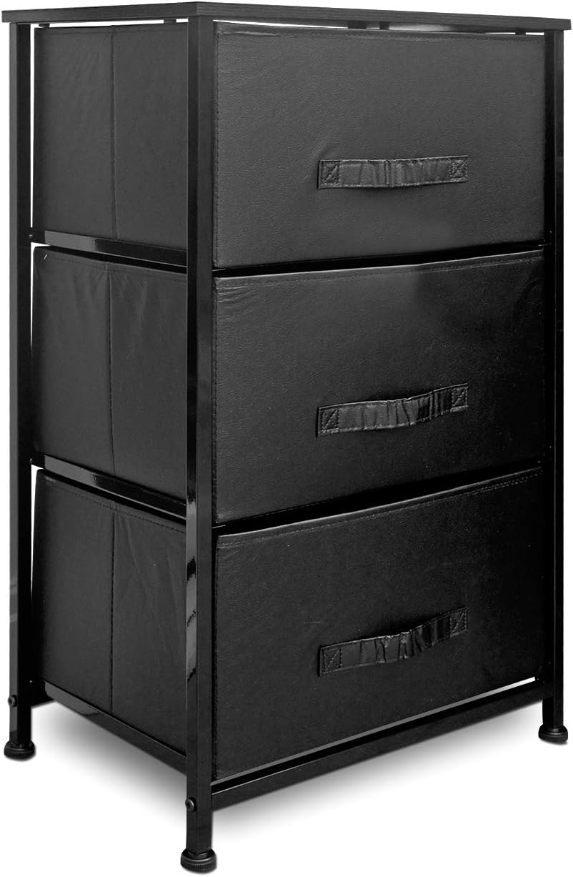 Clarisworld 4 Narrow Chest Drawers Storage Tower Dresser - Wood Top ...