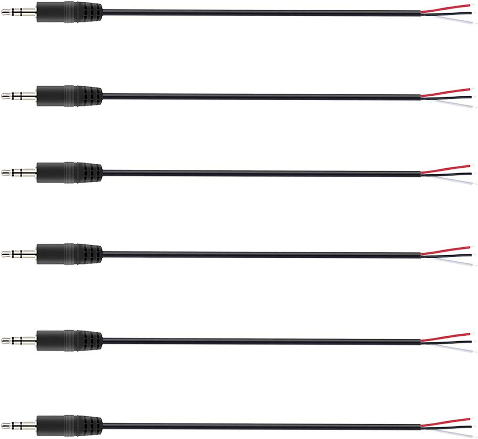 6 Pz 2.5mm Maschio Spina a Filo Spina Aperta TS 2 Pali Mono Plug Jack ...