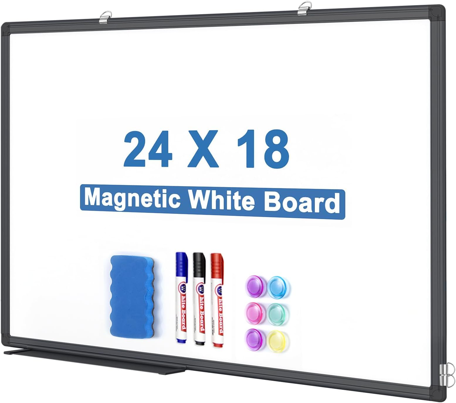 Amazon.com : Magnetic White Board for Wall, 24" x 18" Dry Erase Board ...