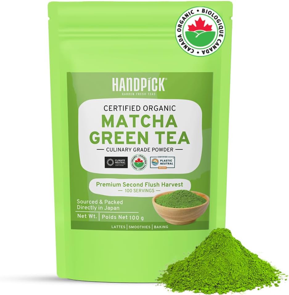 Japanese Organic Matcha Green Tea Powder (100g, 100 Servings ...