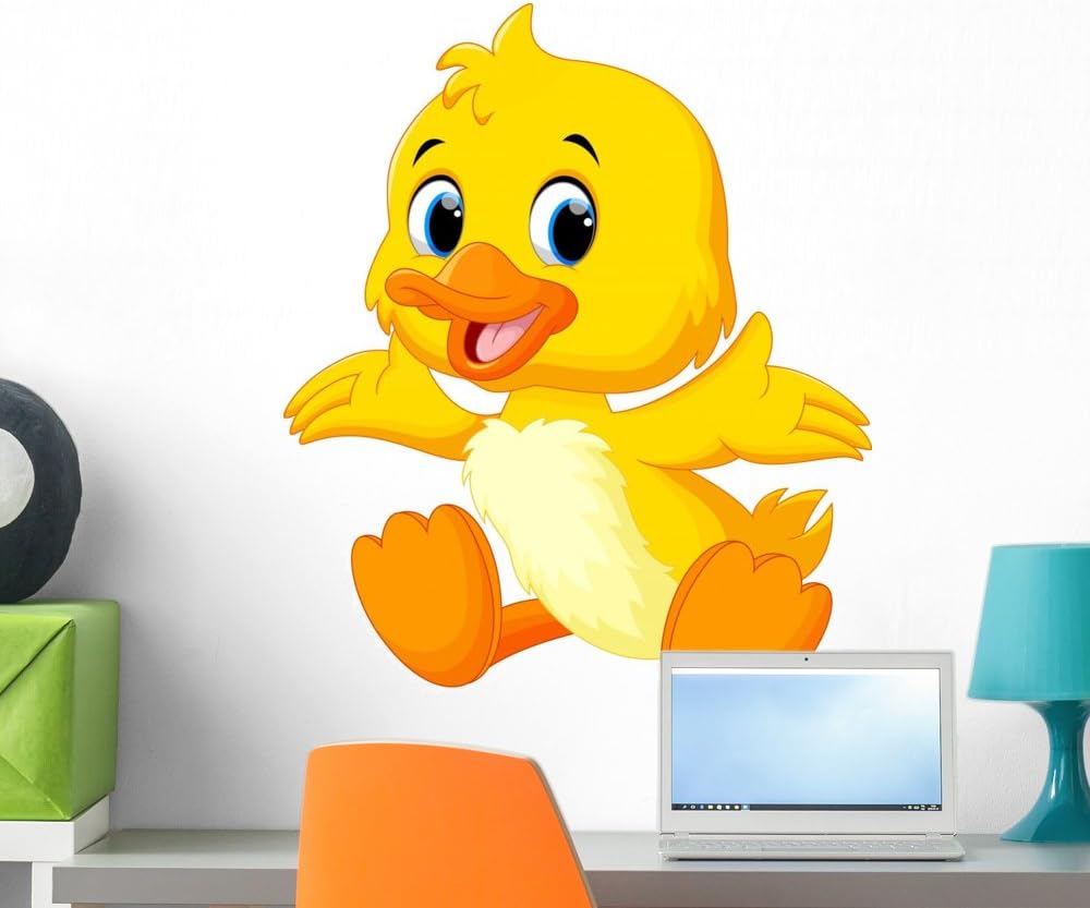 Amazon.com: Wallmonkeys Cute Baby Duck Lifted Wall Decal Peel and Stick ...
