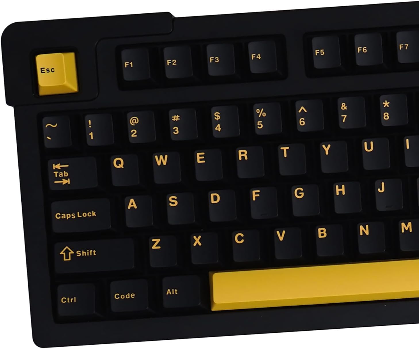 Amazon.com: Black Gold Keycaps 129 Keys Double Shot Cherry Profile ...