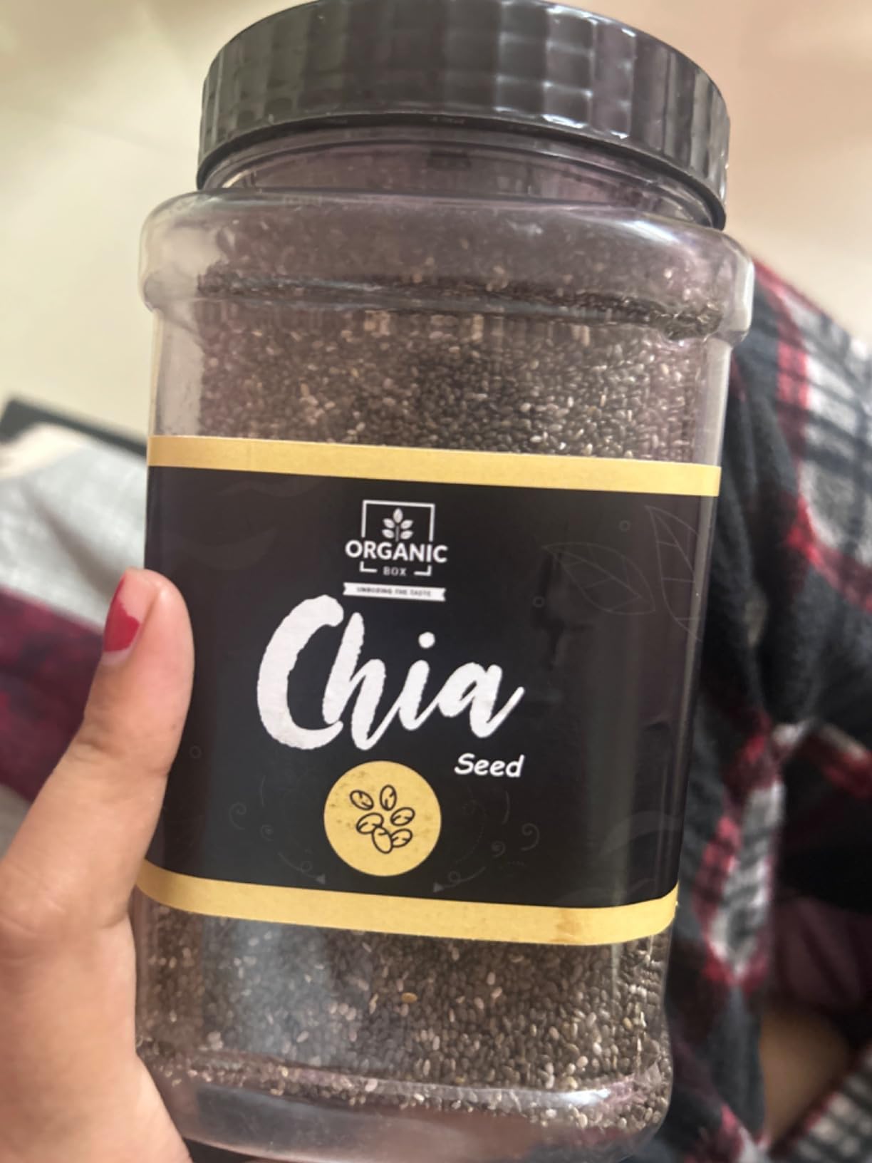 Organic Box Chia Seeds - 500gm (Jar) - Healthy food for eating diet ...