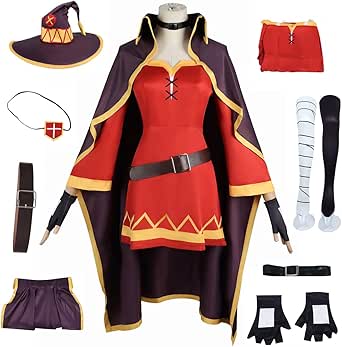 Amazon.com: Generic Megumin Cosplay Costume Megumin Dress Coat Lining ...