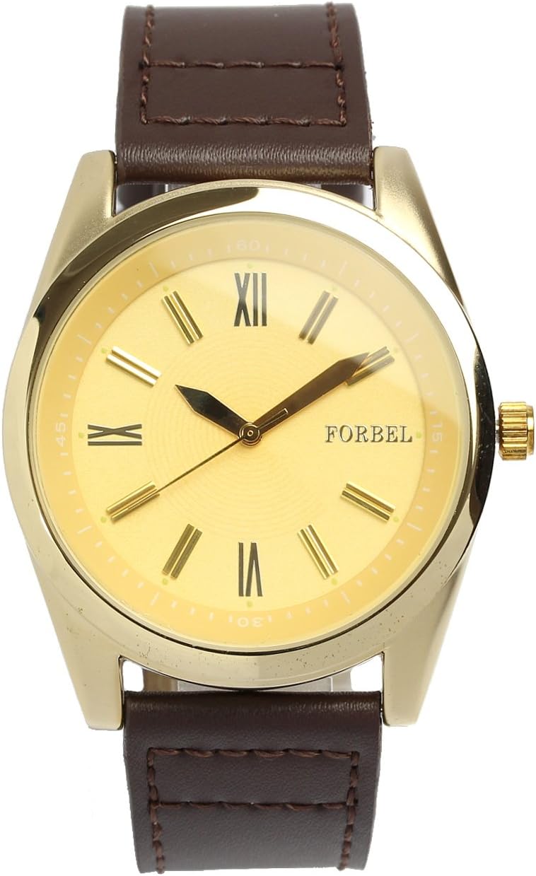 Amazon.co.jp: [FORBEL] フォーベル 腕時計 ウォッチ メタリックインデックス 限定モデル ビジネス フォーマル メンズ ...