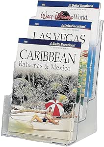Amazon.com : STAPLES 3-Tier Magazine Size Literature Holder Clear ...