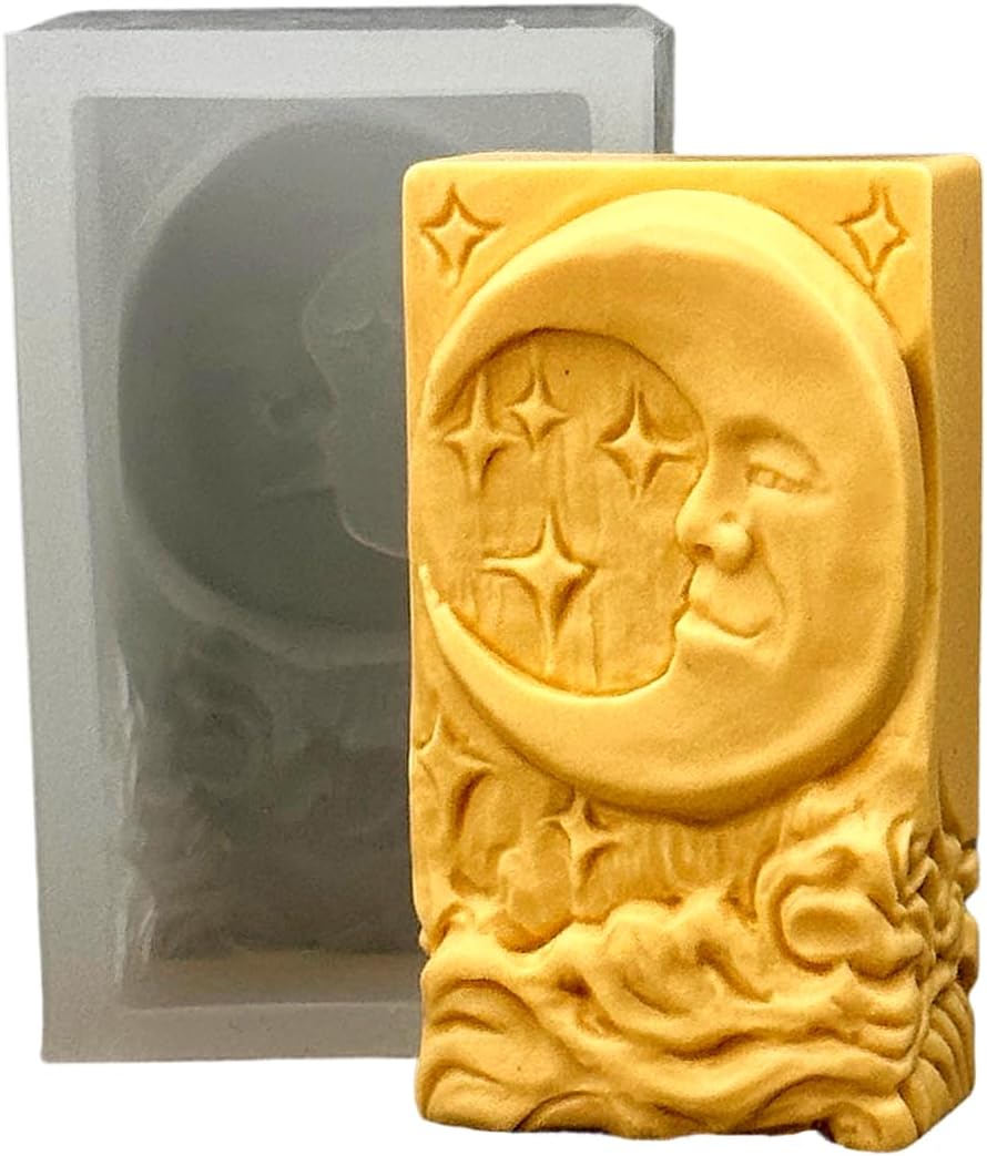 Amazon.com: ARTCRAFTMOLDS Moon Silicone Mold for SOAP Making and Other ...