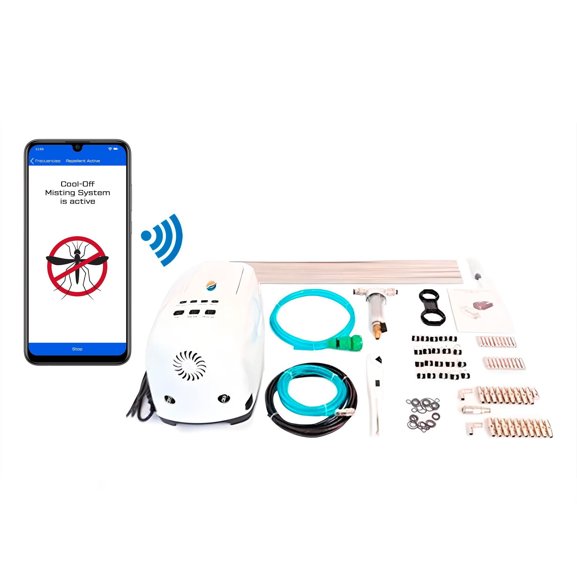 Amazon.com: Cool-Off 60’ High-Pressure Mist Cooling System Kit with ...