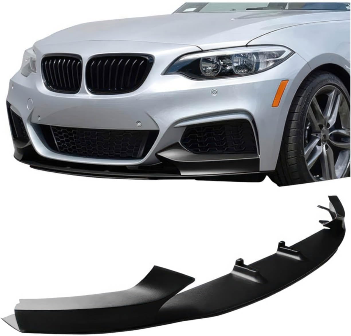 Amazon.com: 285 Motorsport M Style Front Lip Splitter Compatible with ...