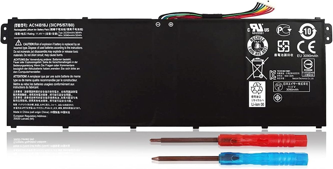 36Wh AC14B13J AC14B18J Laptop Battery for Acer Chromebook C730 CB3-111 ...