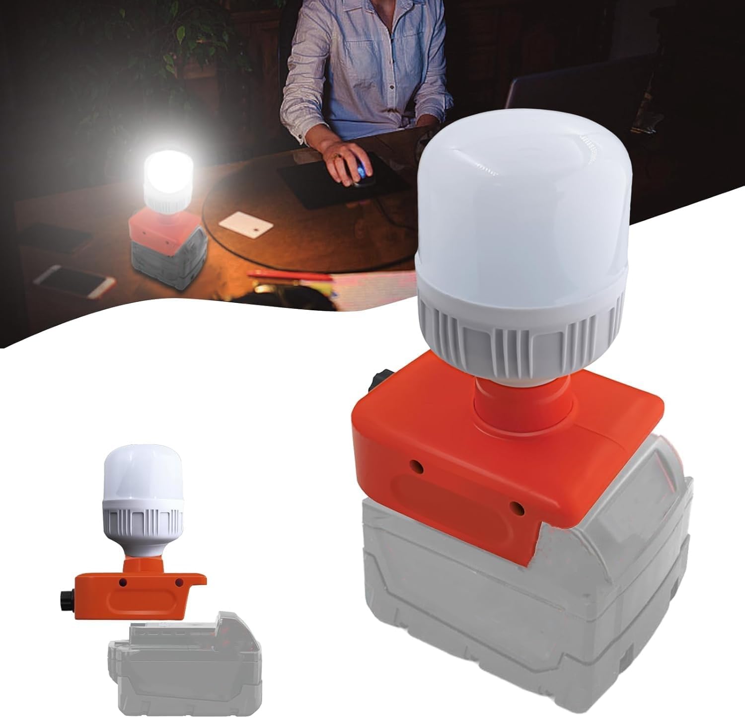 Cordless LED Work Light for Milwaukee with LED Bulb, URUN 12W 1300LM ...