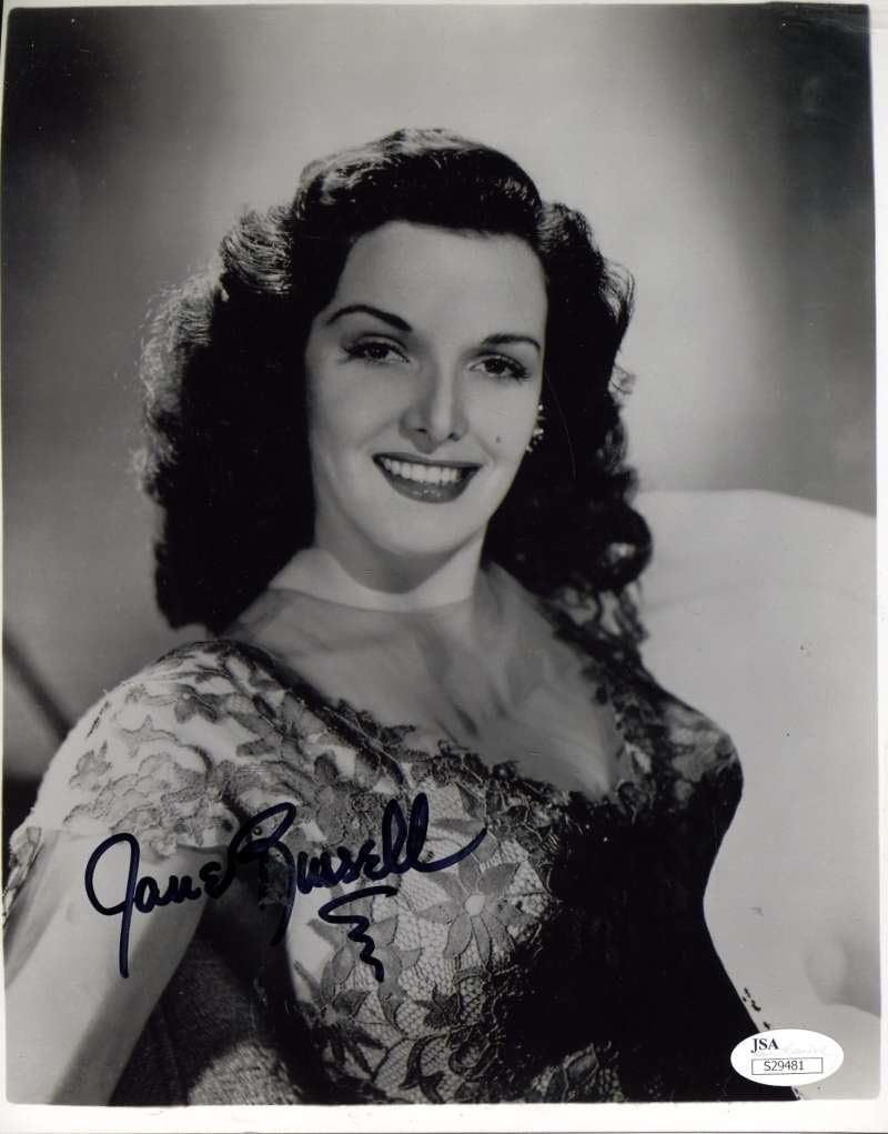 JANE RUSSELL JSA COA AUTOGRAPH 8X10 HAND SIGNED PHOTO AUTHENTICATED at ...