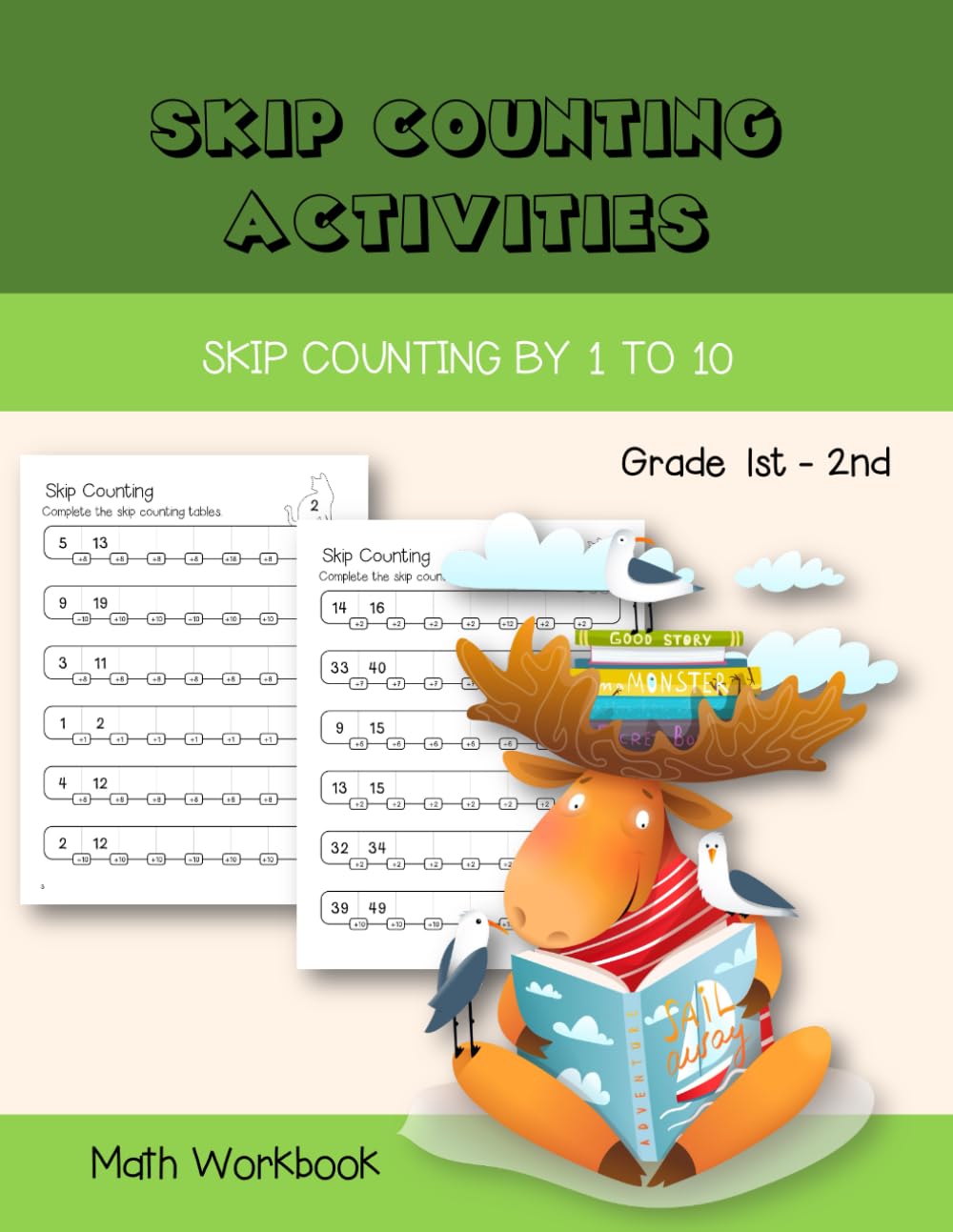 Math Workbook Skip Counting Activities Grade 1st-2nd: Building Strong ...
