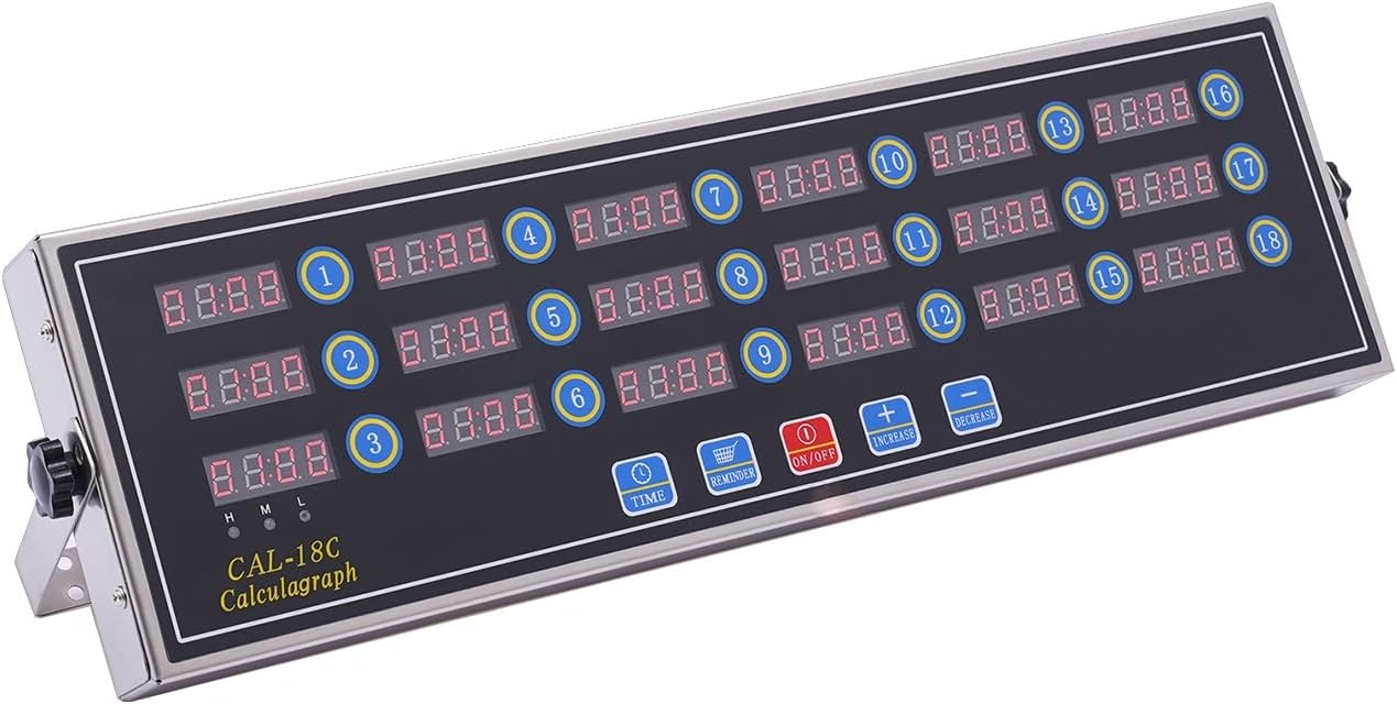 Amazon.com: Commercial Kitchen Timer with 18 Channels, Professional LED ...