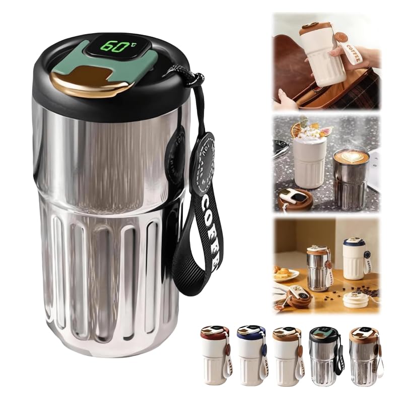 Amazon.com: Smart Coffee Thermos Cup with Temperature Display ...