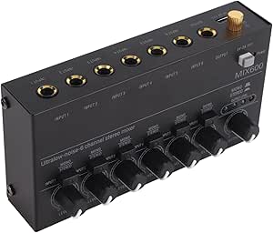 Audio Mixer Line Mixer,Mini Audio Mixer Ideal for Small Clubs or Bars ...