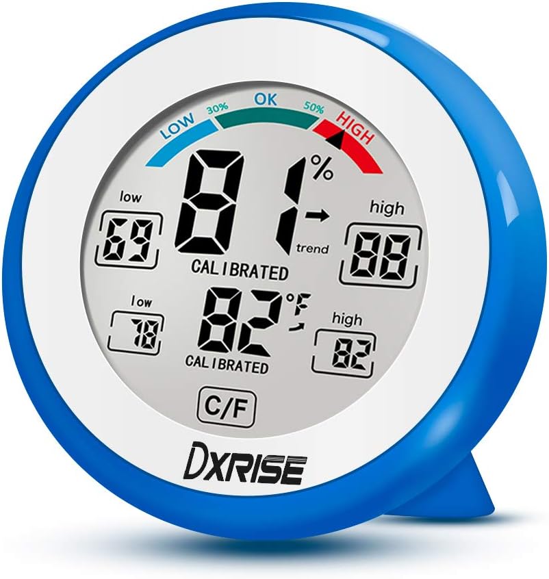 dxrise Wireless Humidity Gauge Digital Hygrometer Indoor Temperature ...