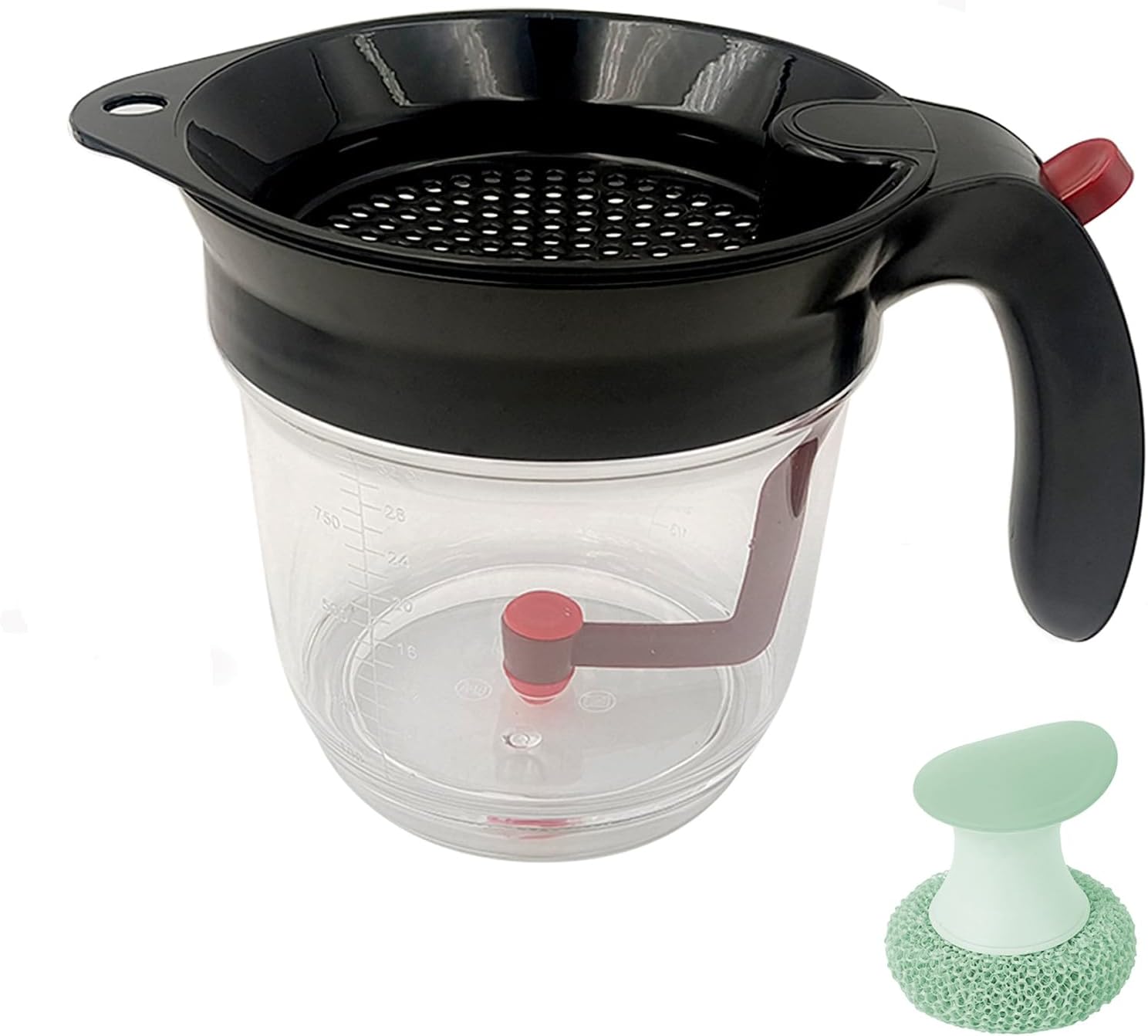 Amazon.com: Fat Separator with Bottom Release with Dish Brush, Food ...