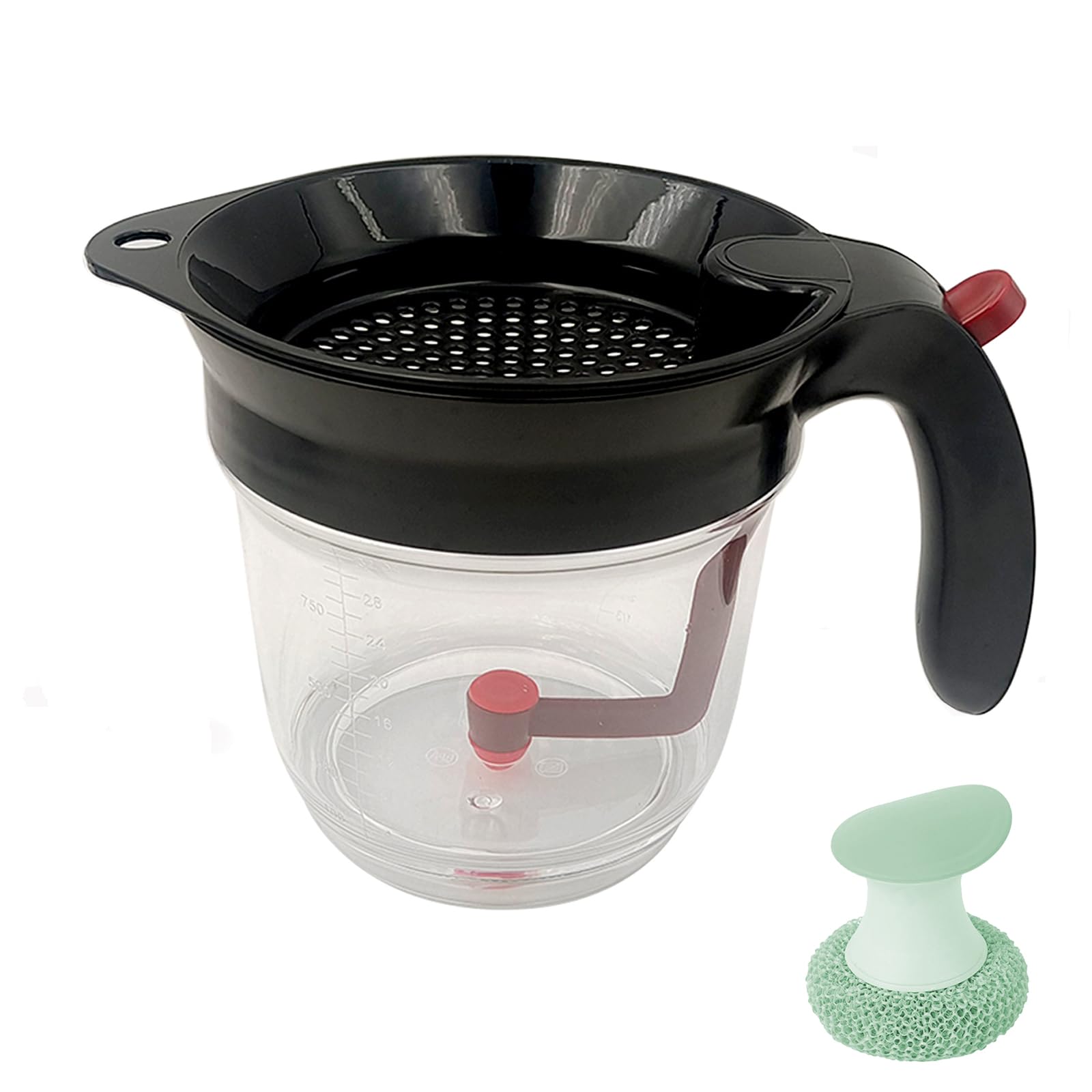 Amazon.com: Fat Separator with Bottom Release with Dish Brush, Food ...