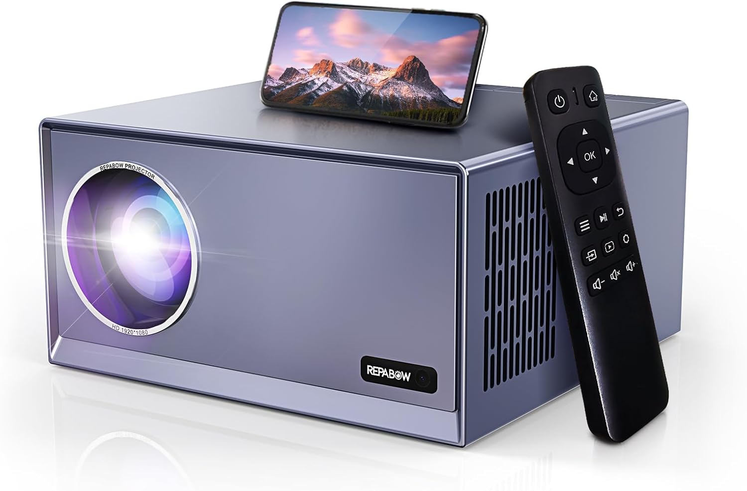 Amazon.com: Projector with WiFi and Bluetooth, REPABOW Outdoor ...