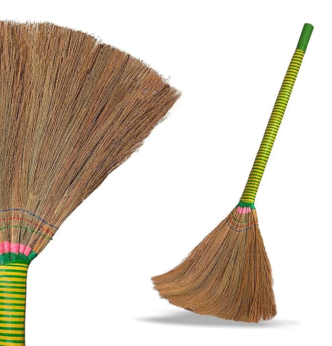 Nine Diamond Burma Broom Zero Dust Stick Leight Weight Handle Floor and ...