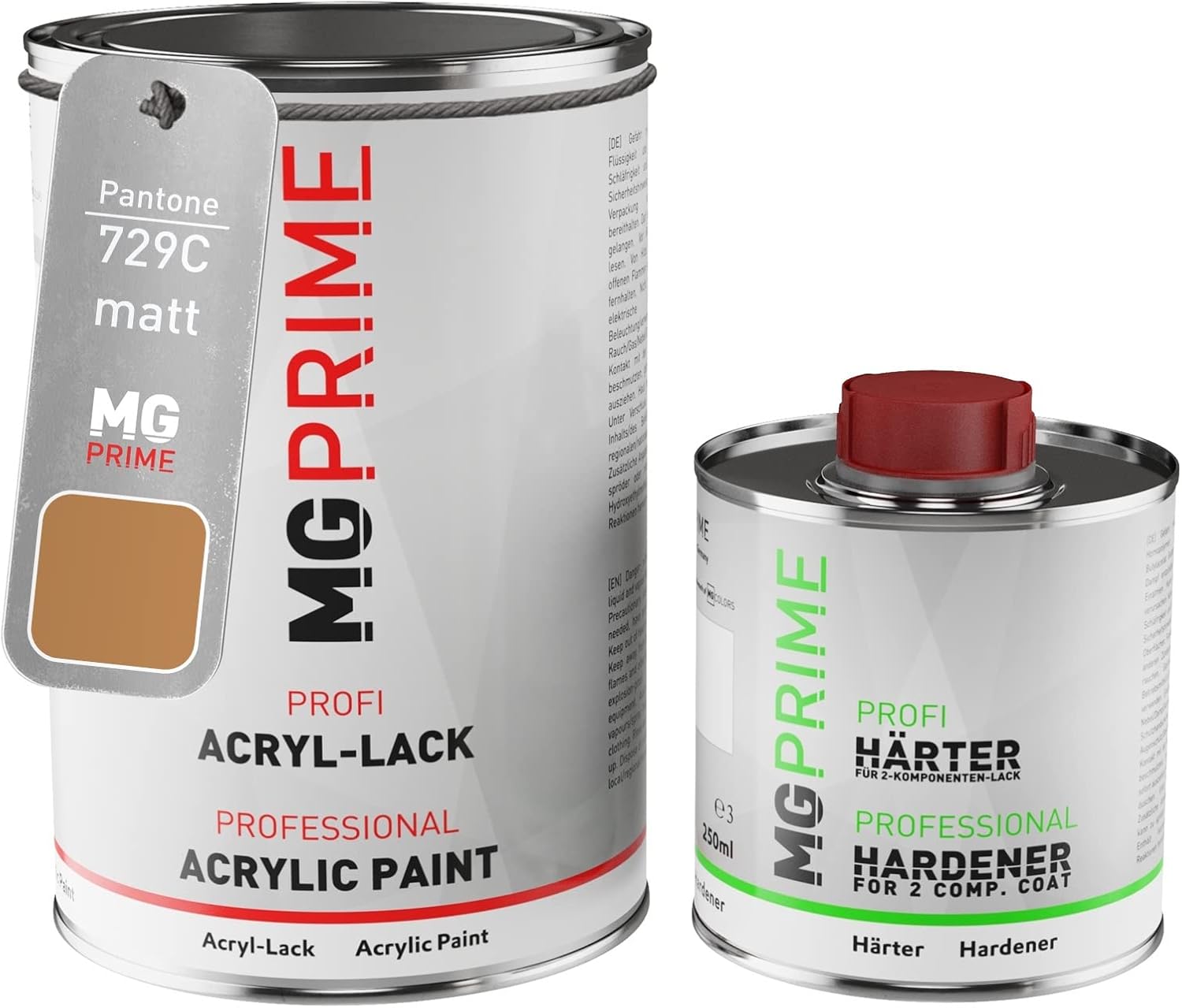 Pantone 729C Matt Brown Acrylic Paint 1.5 Litres / 1500 ml Hardener ...