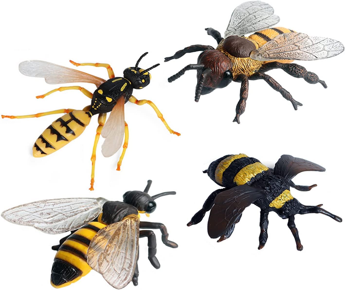 Buy Bee Figurines Honeybee Insect Toy, Wildlife Animal Insect Figures ...
