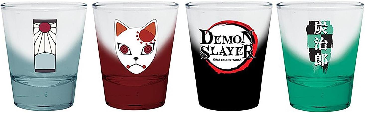 ABYSTYLE Demon Slayer Symbols Shot Glasses - Set of 4 : Amazon.co.uk ...