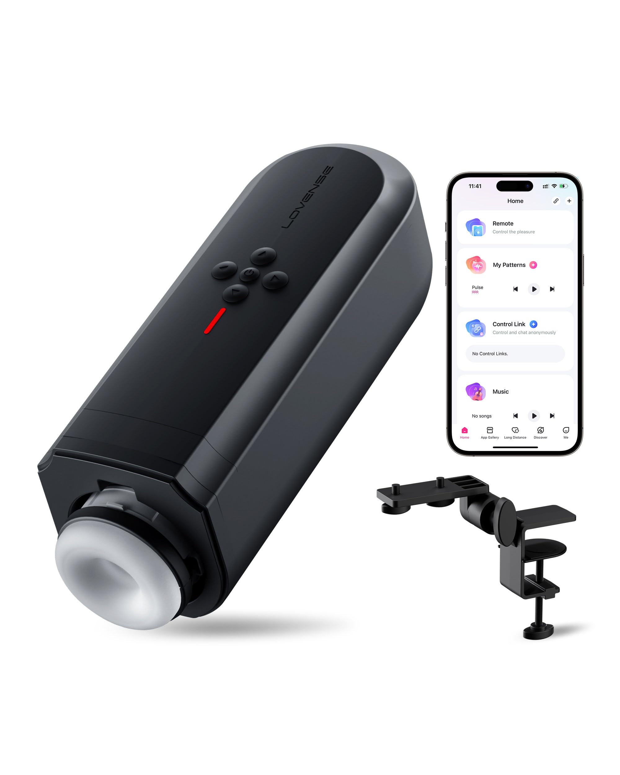 LOVENSE Solace Automatic Male Masturbator Hands-Free Desk Mount Male ...