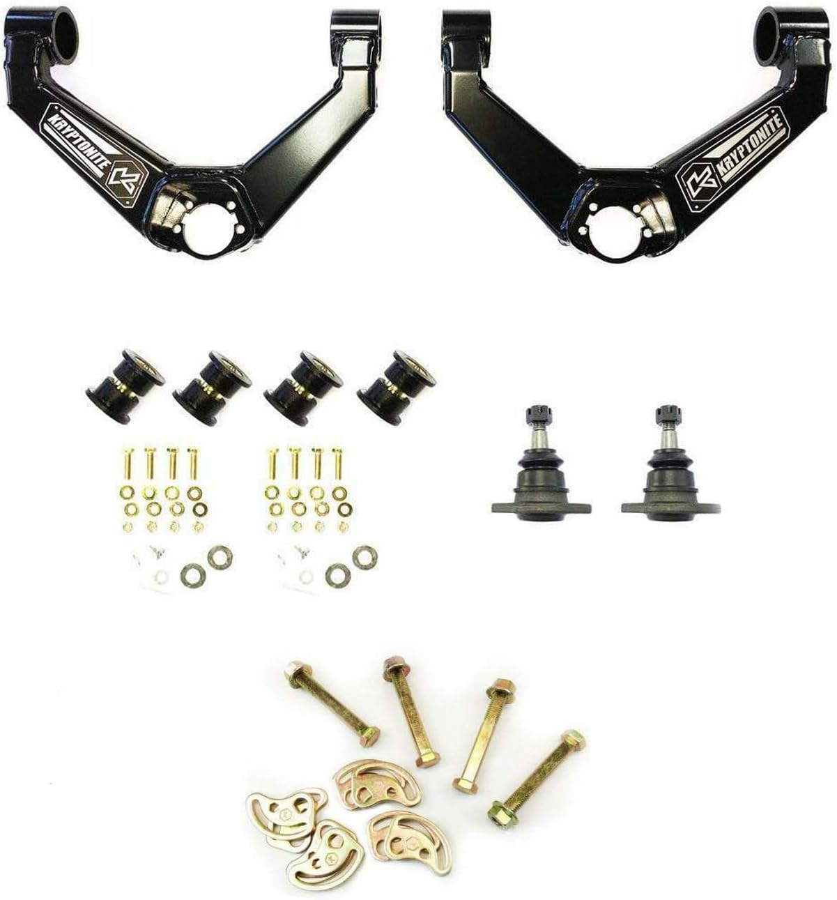 Amazon.com: Kryptonite Heavy Duty Upper Control Arm Kit KRUCA11 & Cam ...