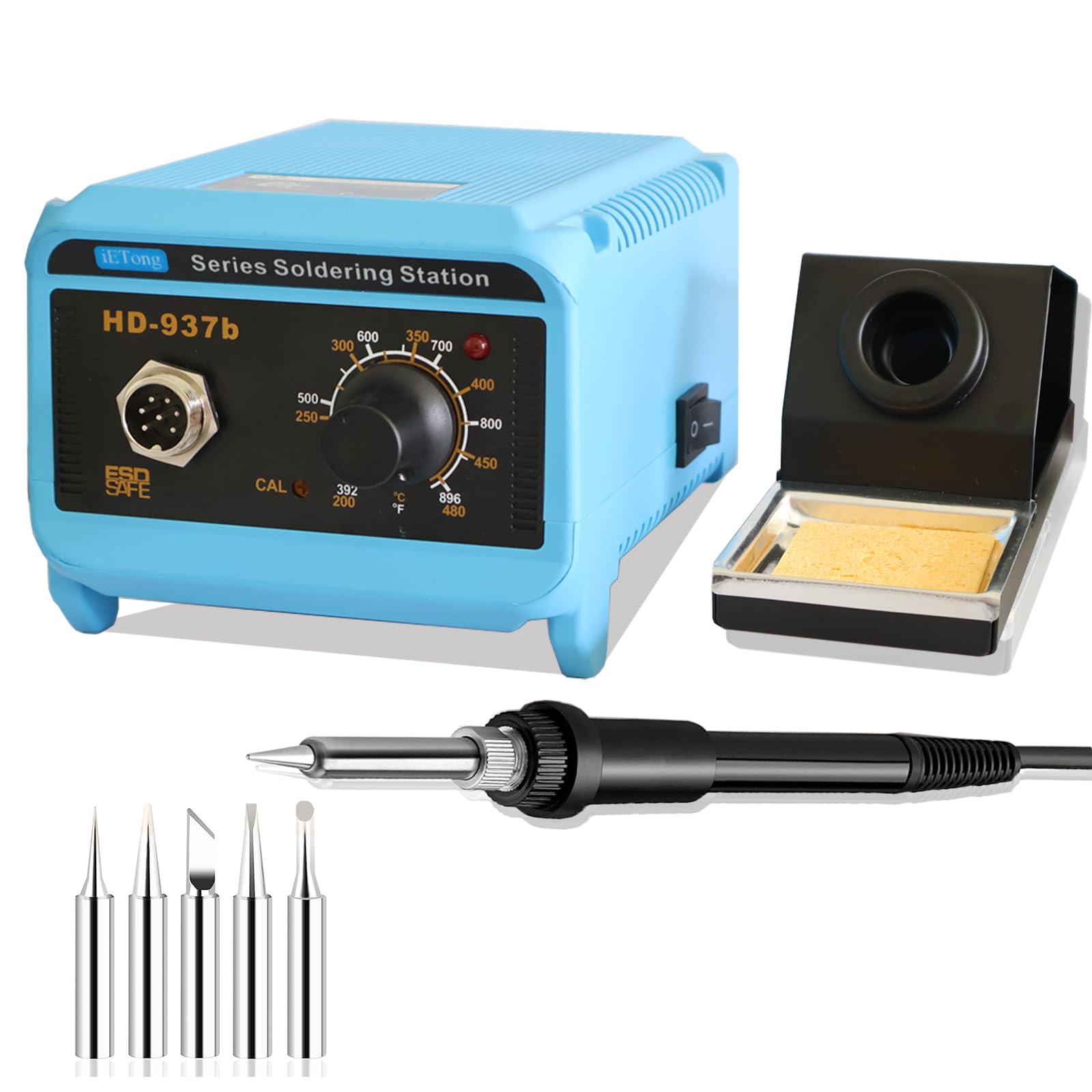 Soldering Station,Solder Iron Station Kit 50W Fast Heating °C/°F Rotary ...