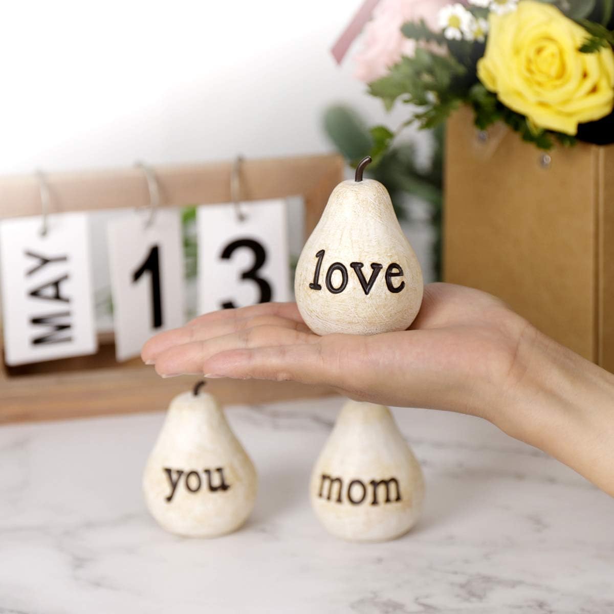 GIRVEM Love You Mom Pears – Regalo para mamá, regalo de cumpleaños para ...