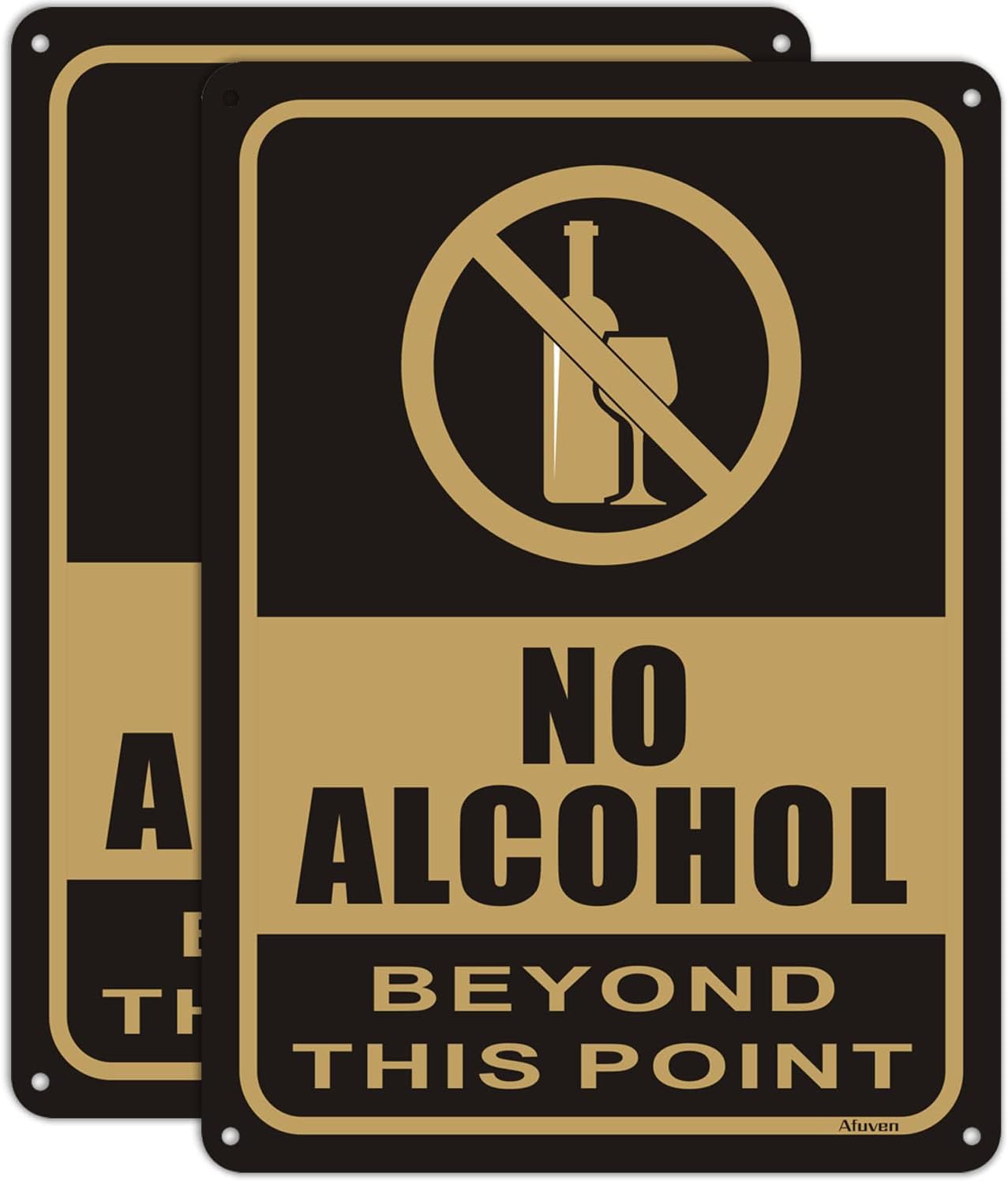 Amazon.com: New Metal Sign Aluminum Sign No Outside Alcohol Permitted ...