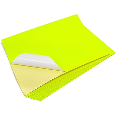 True-Ally 30 A4 Sheets Neon Fluorescent Yellow Colour Laser Inkjet ...