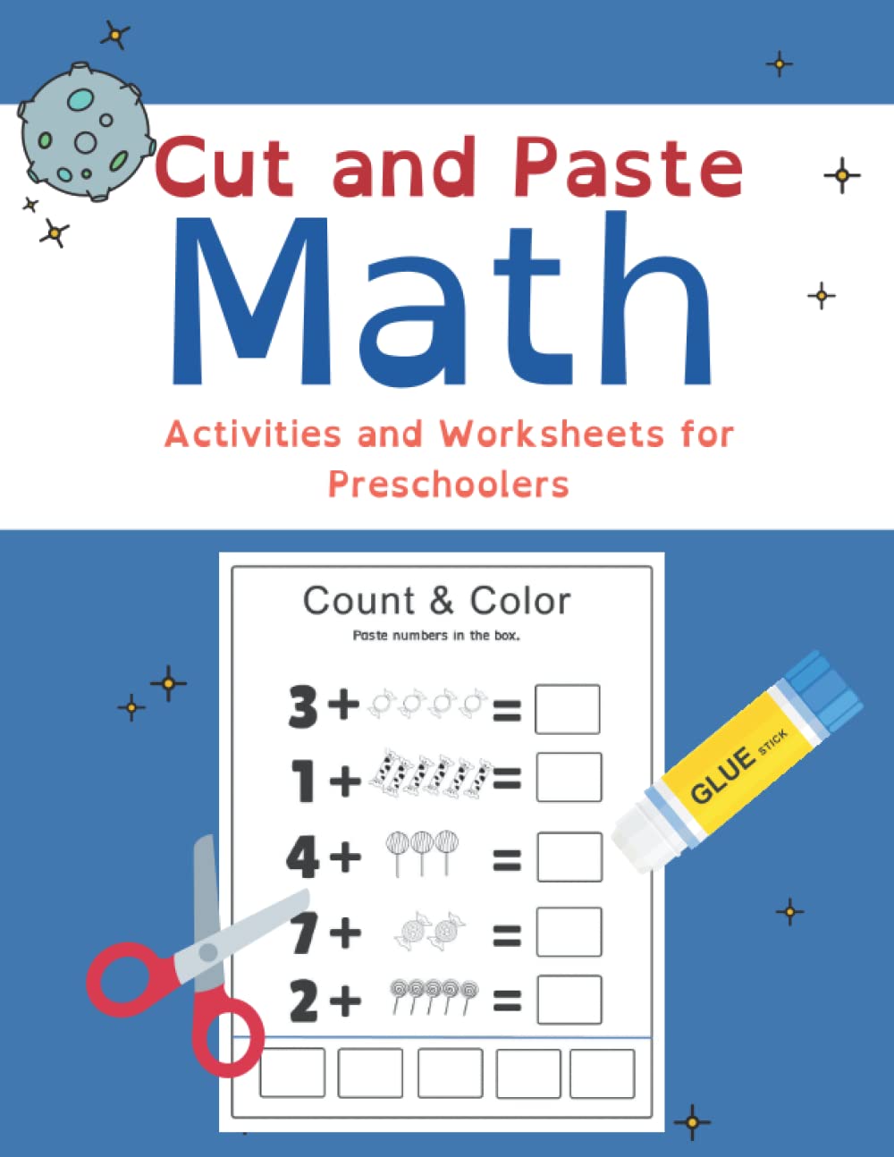 Cut And Paste Math Activities And Worksheets For Preschoolers Practice ...