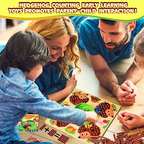 Hedgehog Counting Early Learning Toys, Wooden Montessori Toys For ...