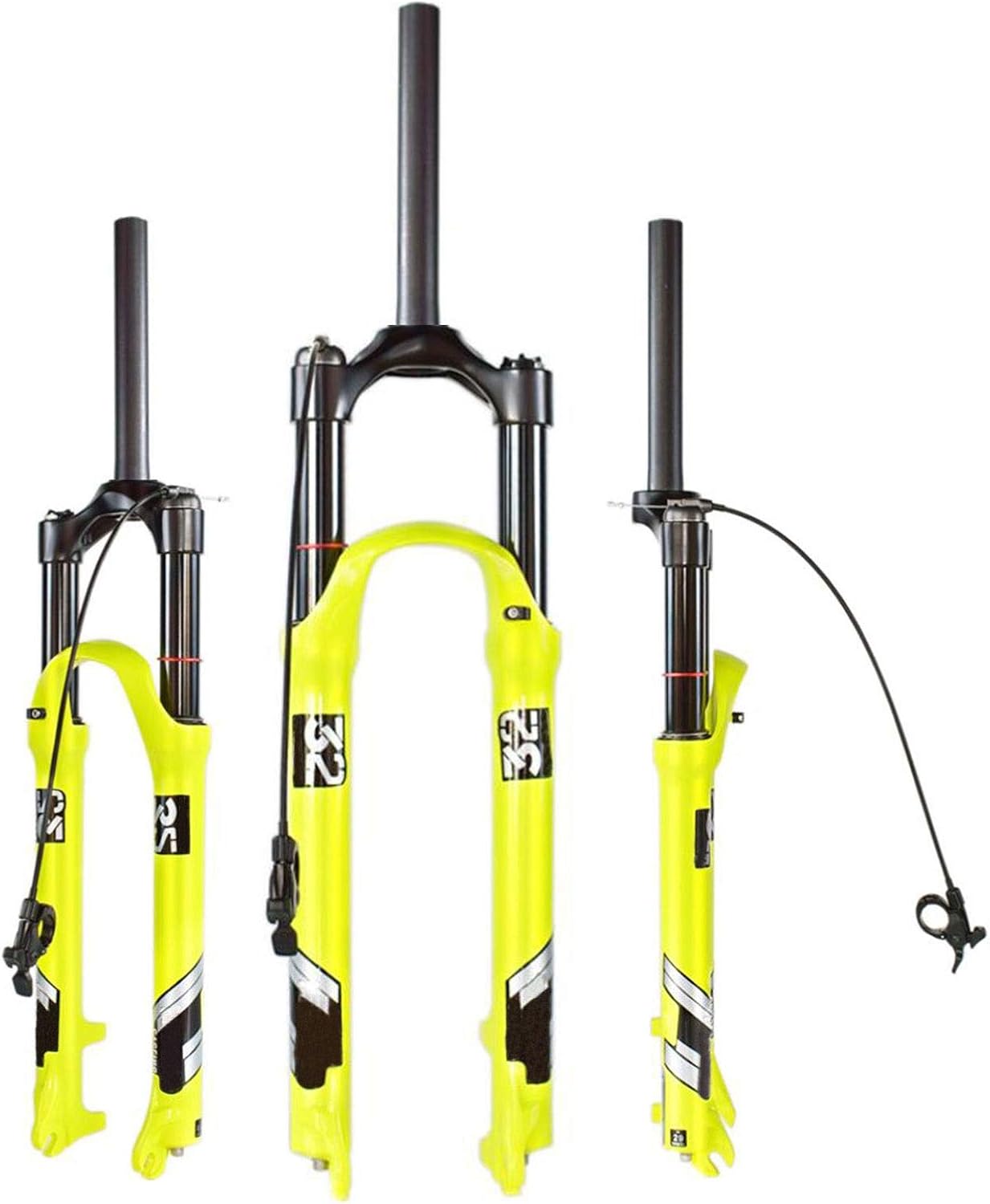 SJHFG Forcella Bici Ammortizzata 26/27,5/29 Pollici,Tubo Diritto 28,6mm ...