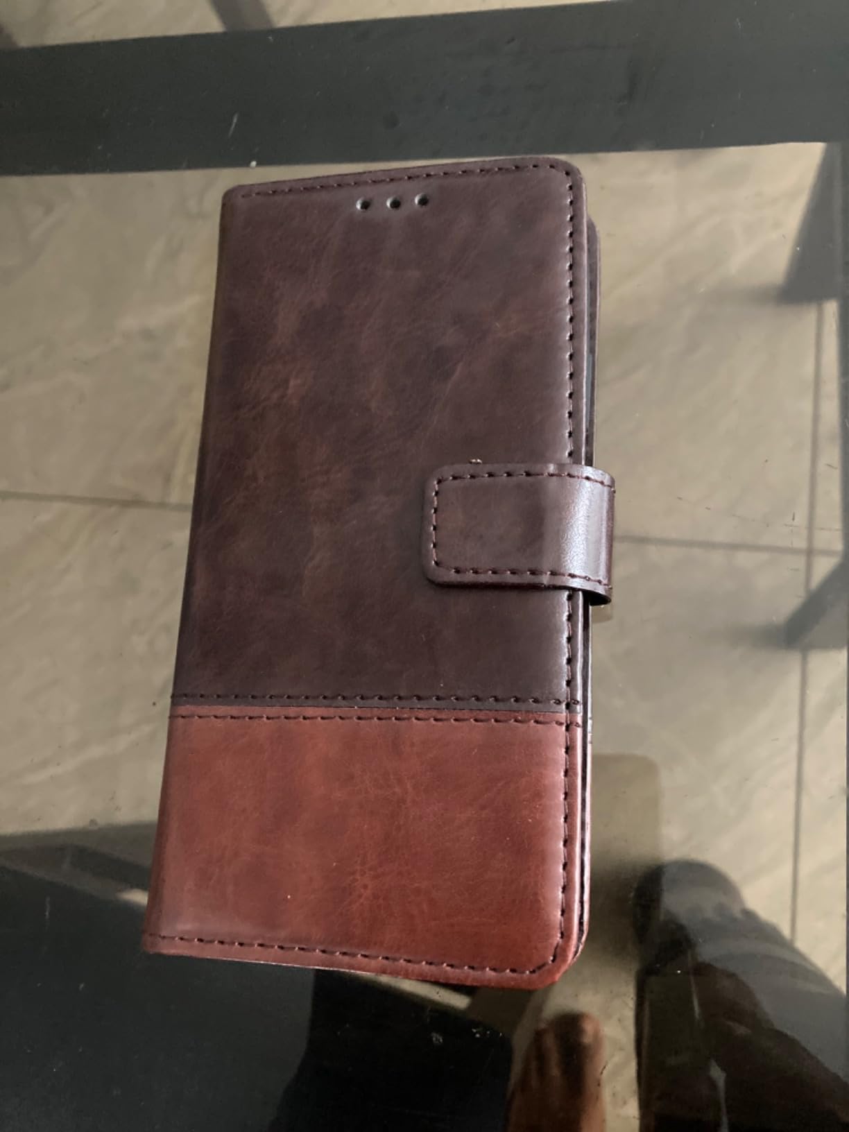 TheGiftKart iPhone XR Flip Back Cover Case | Dual-Color Leather Finish ...