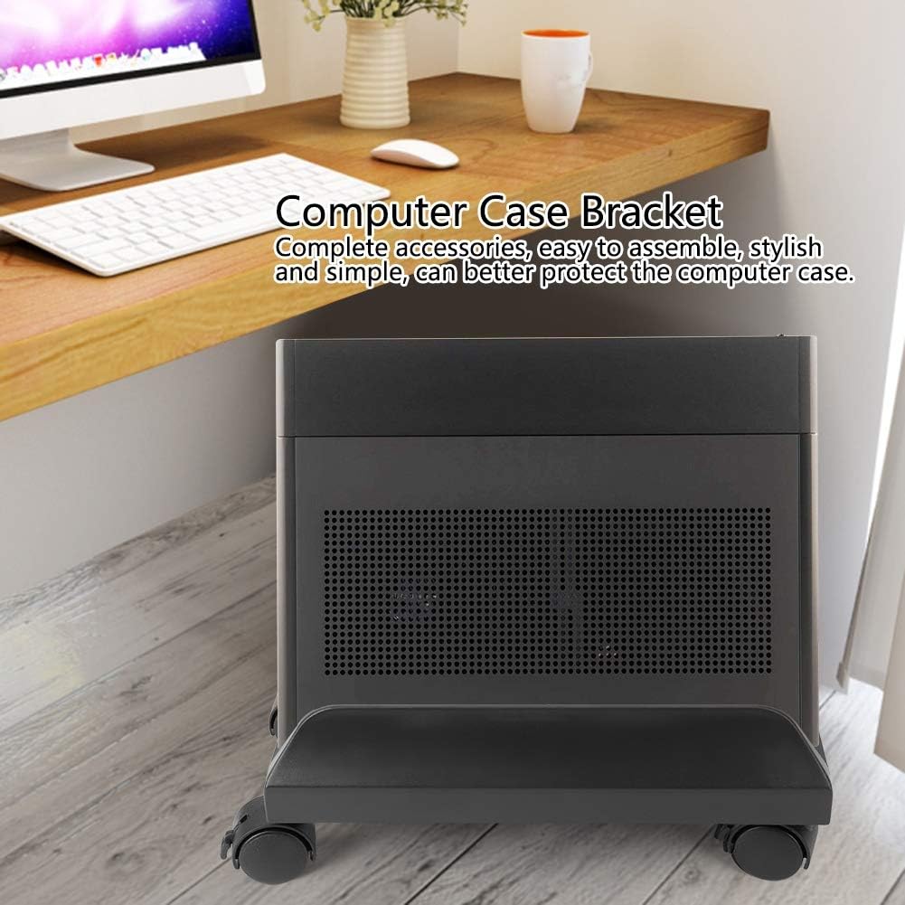 Jenngaoo Adjustable Computer Tower Stand, ABS CPU Holder with 4 Mute ...