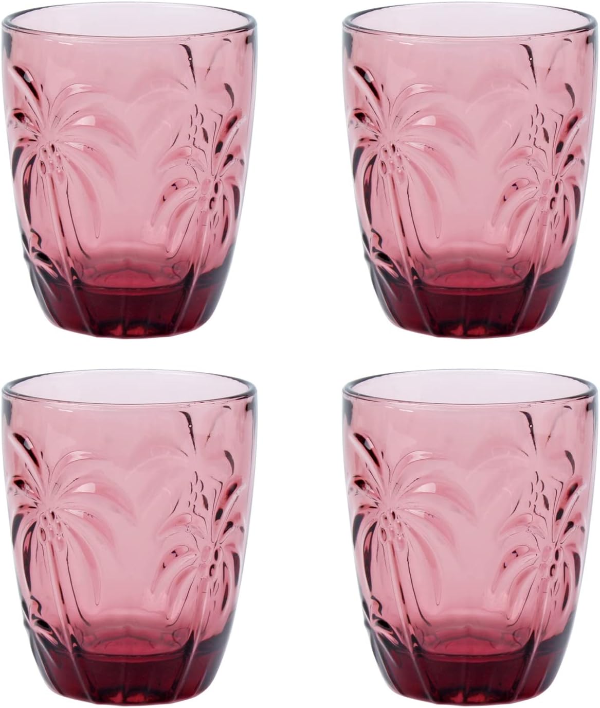 Amazon.com | LAV Colored Drinking Glasses Set of 6 - Colored Glass Cups ...