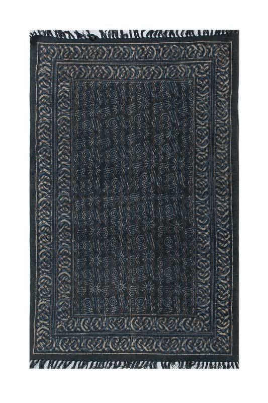 Buy CONTRAST LIVING Hujik Cotton Printed Rug Durry Carpet | Living Room ...