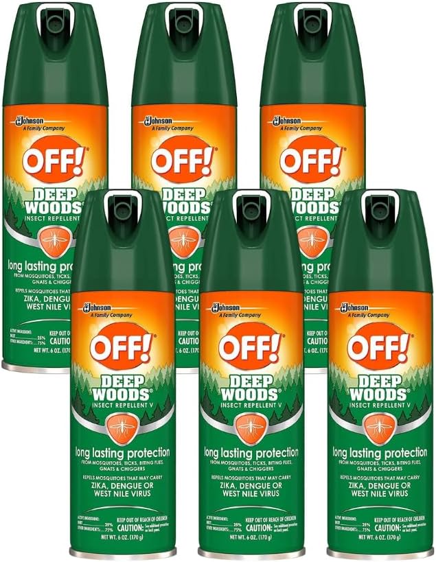 Amazon.com: OFF! Deep Woods Insect Repellent V Ticks Aerosol 6 oz, Pack ...
