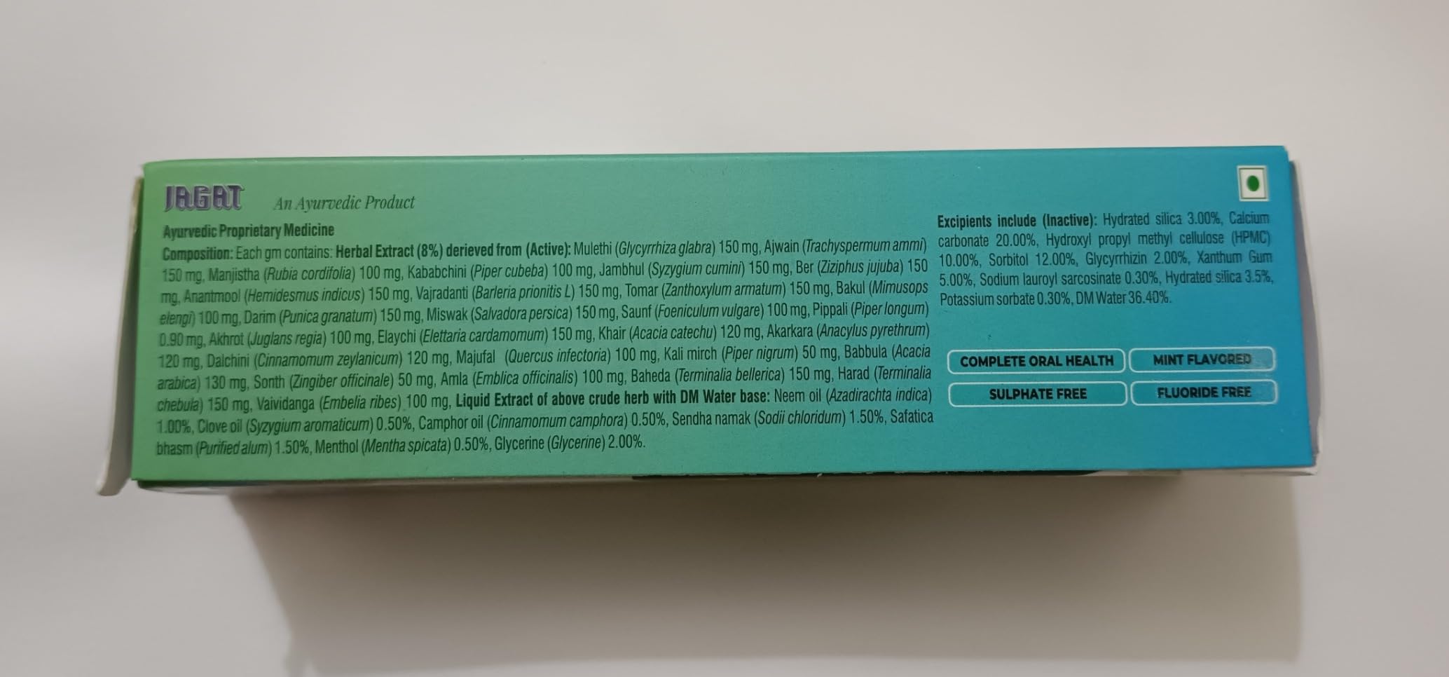 Buy Jagat Devsutra Dr. Trusted Ayurvedic Herbal Advanced Toothpaste for ...