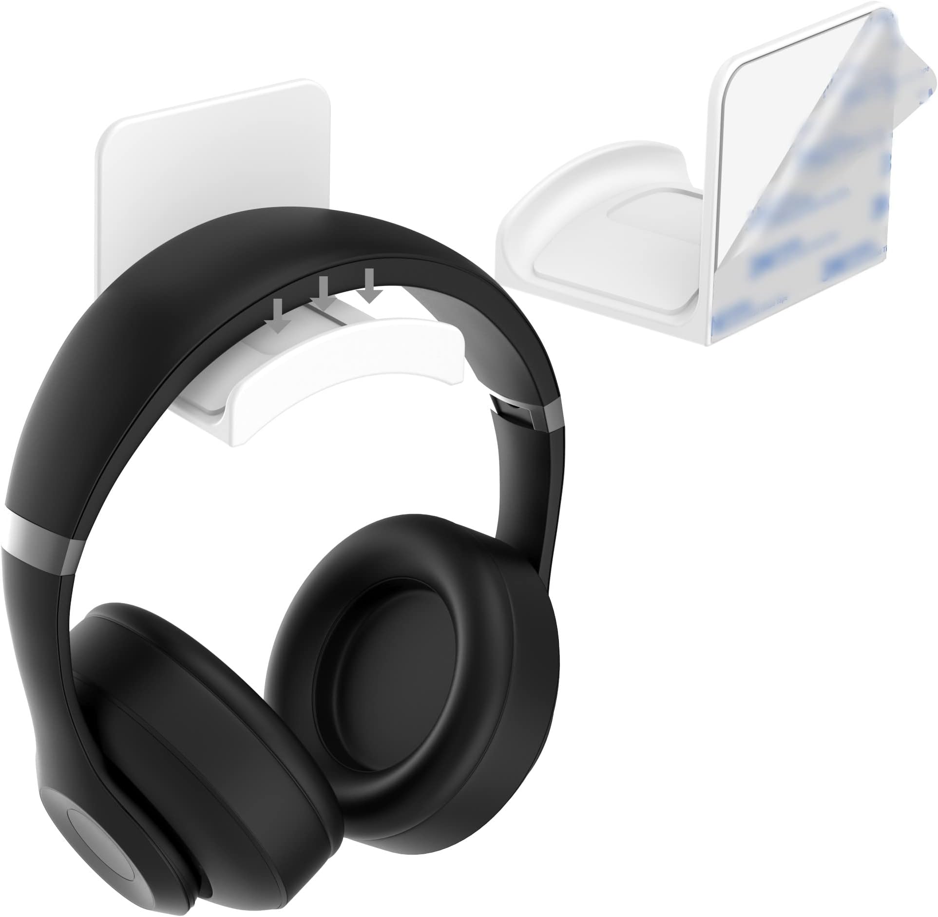 Amazon.com: Weewooday 4 Pieces Headphone Hanger Holder Desk Adhesive ...