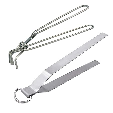 Buy Ashoka Heavy Steel Pakkad Tong Set 2 with Utensil Holder Tool ...