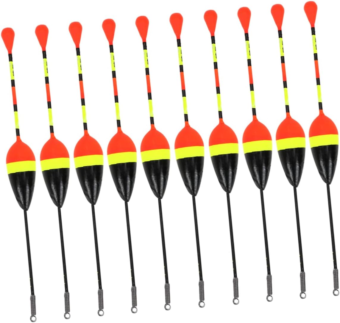 Amazon.com : Happyyami 10pcs Foam Crucian Carp Float Bobbers for ...