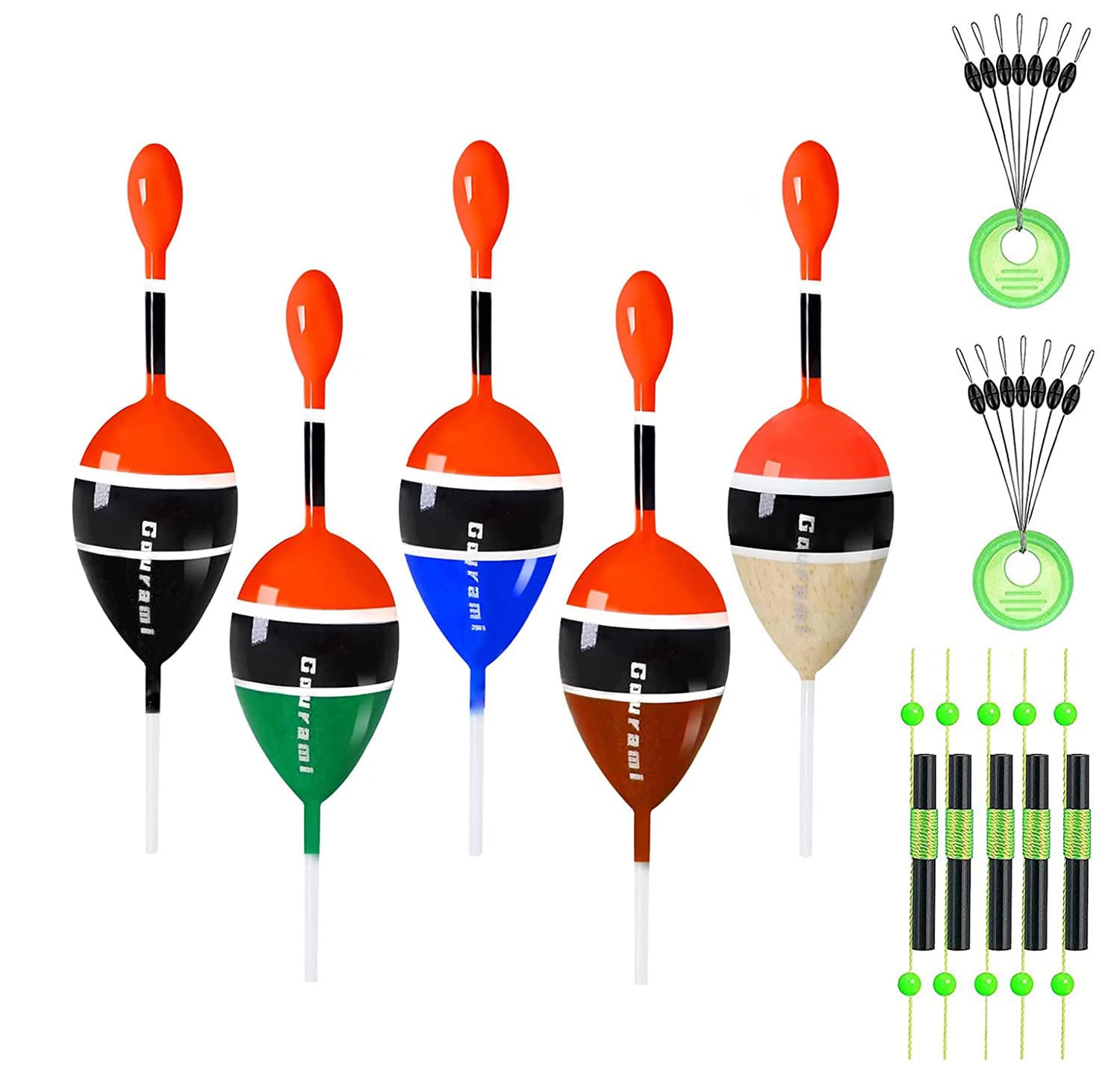 Snapklik.com : Gourami Slip Bobbers Floats Kit,Balsa Wood Slide Bobbers