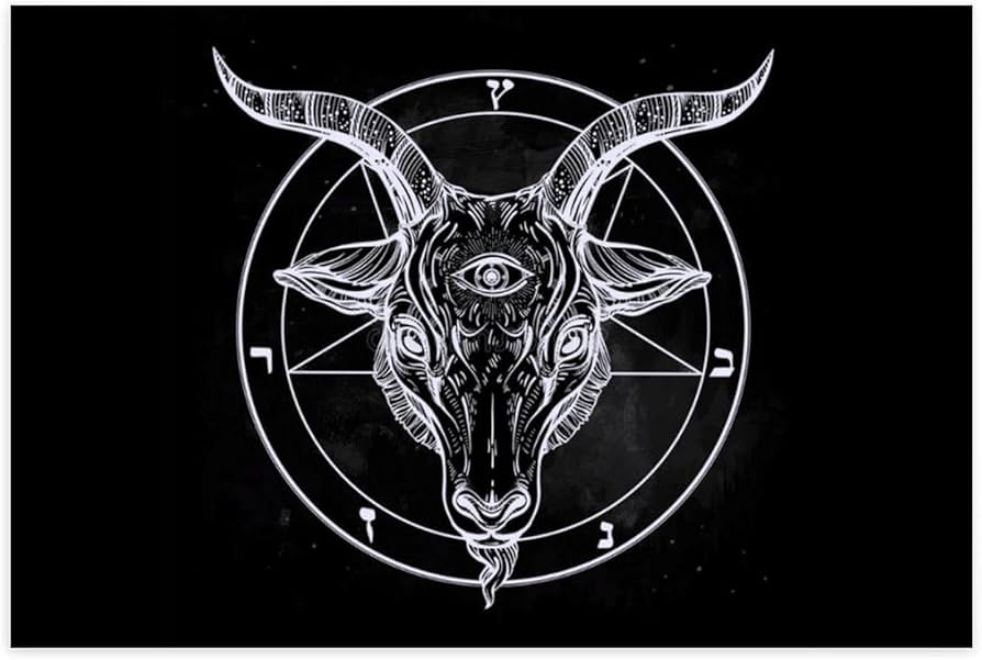 Satanic Goat Head Drawing